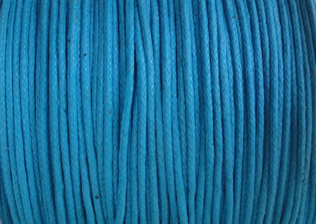 0.5mm Turquoise Waxed Cotton Cord - Blue String - 10 Yard Increments - Etsy