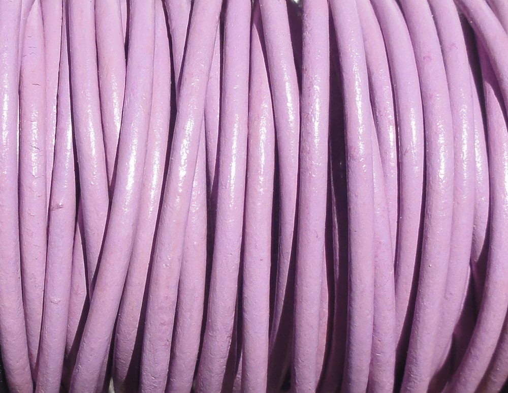 2mm Lilac Purple Genuine Leather Cord Round Pale Purple - Etsy