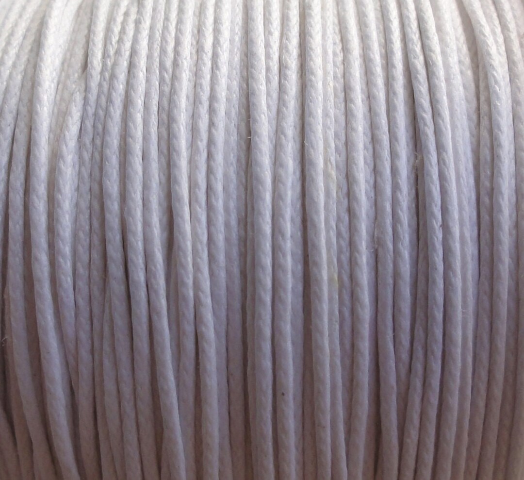 1mm White Waxed Cotton Cord - 10 Yard Increments - Etsy