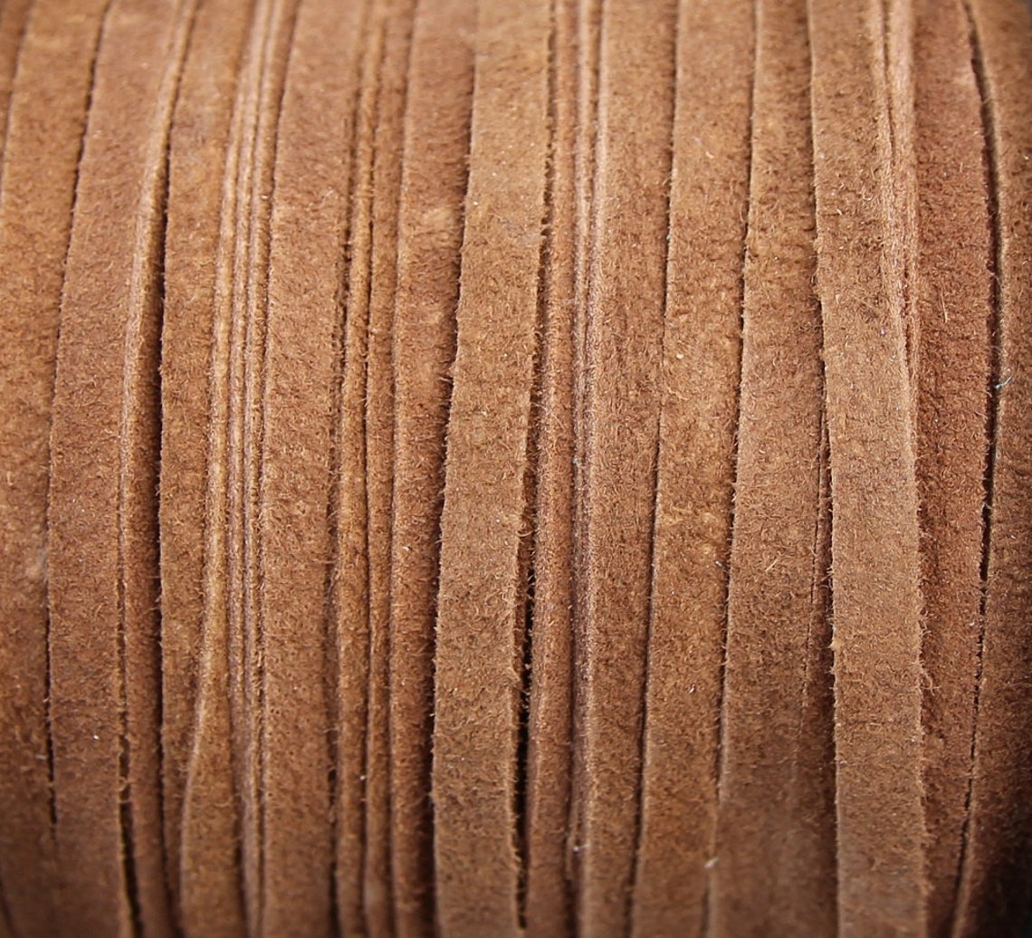 5mm Brown Flat Real Suede Lace 5mm Wide Leather 10 Yard - Etsy
