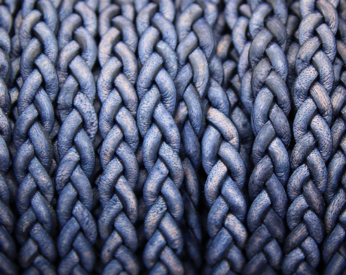 5 Yards 1/4" Braided Cord, Aqua Blue Cord, Flat Braided Cord, Flat Cord ...