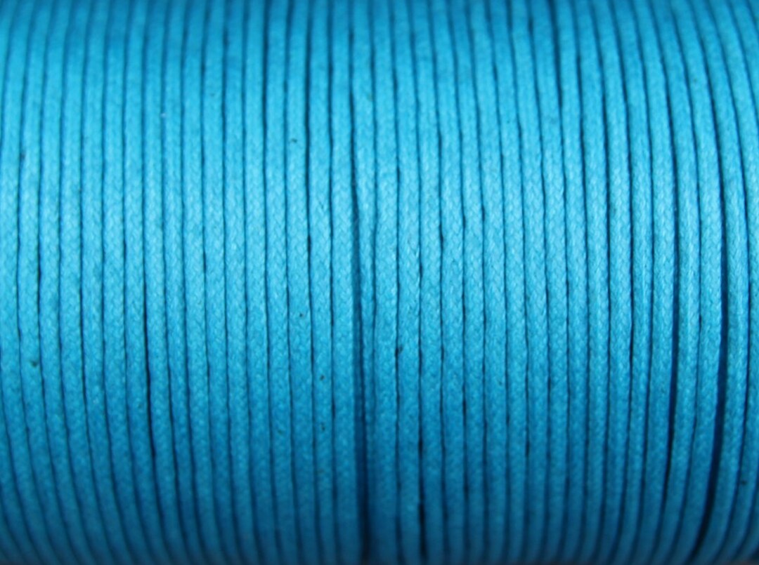 2mm Turquoise Blue Waxed Cotton Cord - 5 Yard Increments - Etsy