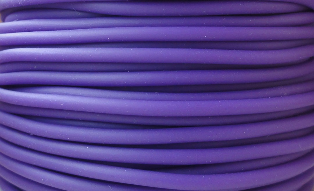 2mm Purple Rubber Cord Solid Round Synthetic Rubber 5 Yard Increments ...