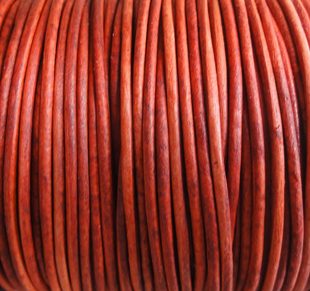 1.5mm Red Leather Cord Natural Dye Genuine Leather 1.5mm - Etsy