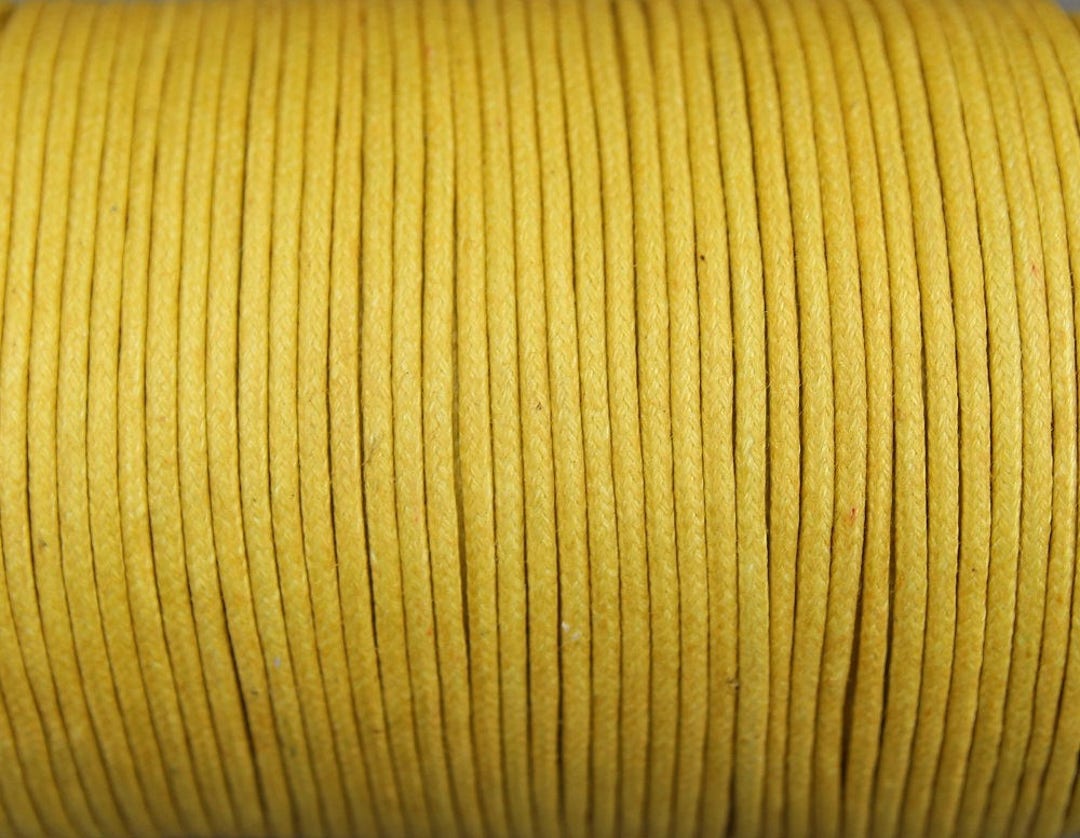 2mm Golden Yellow Waxed Cotton Cord - 5 Yard Increments - Gold - Etsy