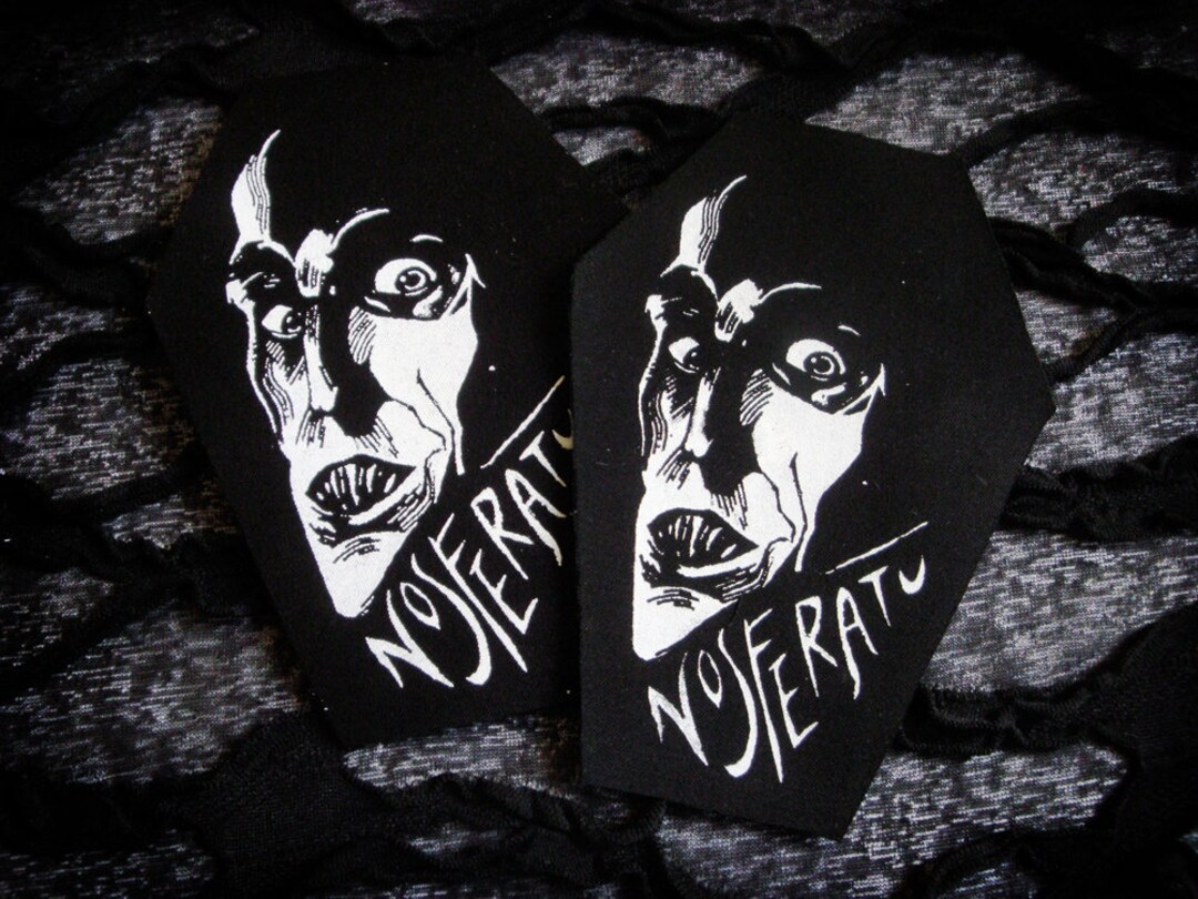 Nosferatu Coffin Screen Print Sew-on Patch Horror Goth - Etsy Canada