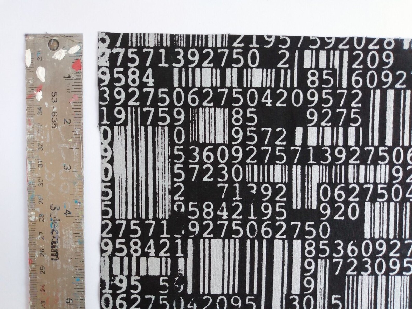 Original Barcodes Screenprinted Cyber Punk Fabric (silver Version) - Etsy