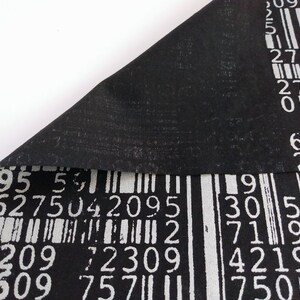 Original Barcodes Screenprinted Cyber Punk Fabric (silver Version) - Etsy
