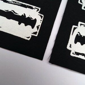 Razor Blades Goth Punk Handmade Sew-on Fabric Patches Set - Etsy