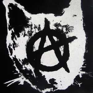 Anarchy Kitty Cat Punk Handmade Fabric Sew-on Patches - Etsy