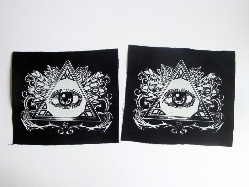 Illuminati Eye of Providence Goth Punk Sew-on Patch Black | Etsy