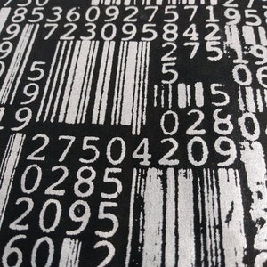 Original Barcodes Screenprinted Cyber Punk Fabric (silver Version) - Etsy