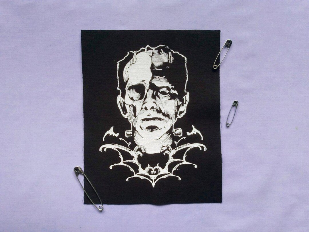Zombie Frankenstein & Bat Wings Punk Horror Halloween Sew-on Patches - Etsy