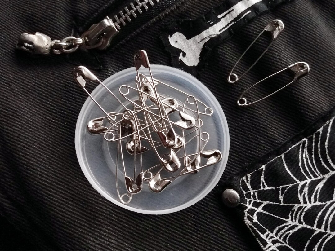 3cm Silver Safety Pins for Punk Goth Alternative Clothing - Etsy