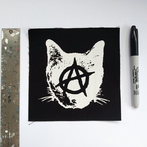 Anarchy Kitty Cat Punk Handmade Fabric Sew-on Patches - Etsy
