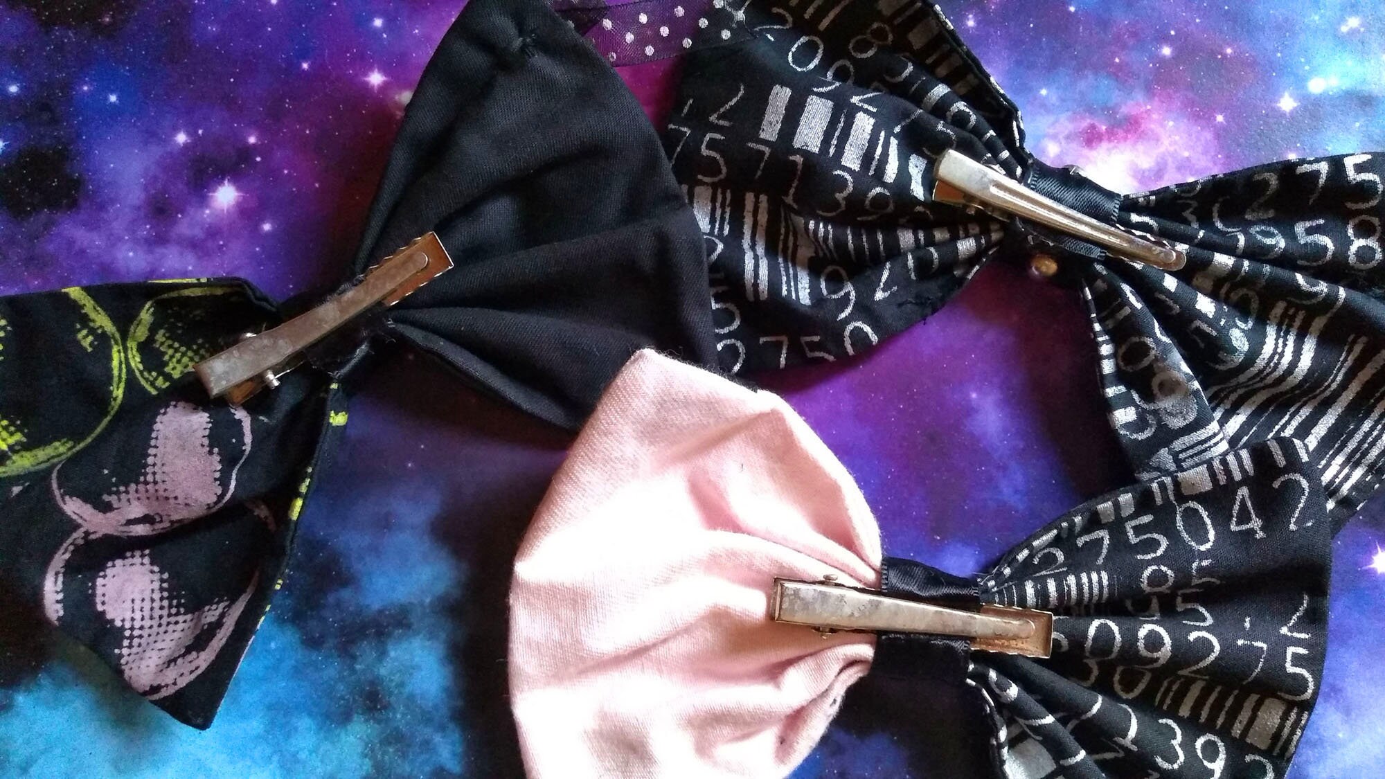 Kawaii Barcodes & Bubbles Cyberpunk Hair Bows Rave Sci Fi - Etsy