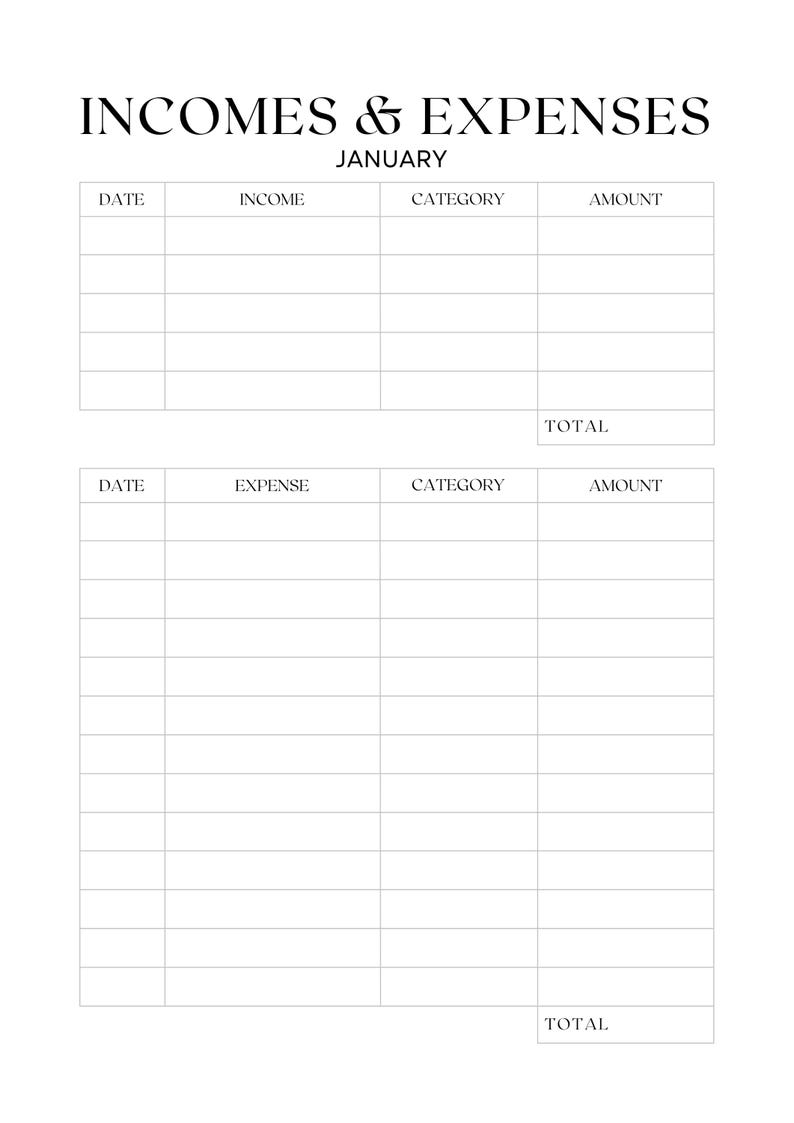 Minimalist 2026 Planner Printable Calendar | Dated Daily Weekly Monthly ...