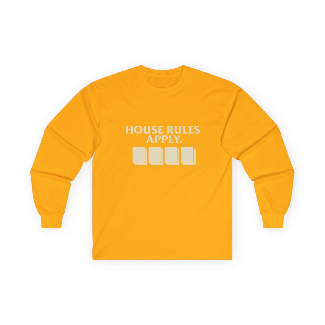 House Rules Apply Long Sleeve Tee | Game Night, Board Game Shirt - Etsy