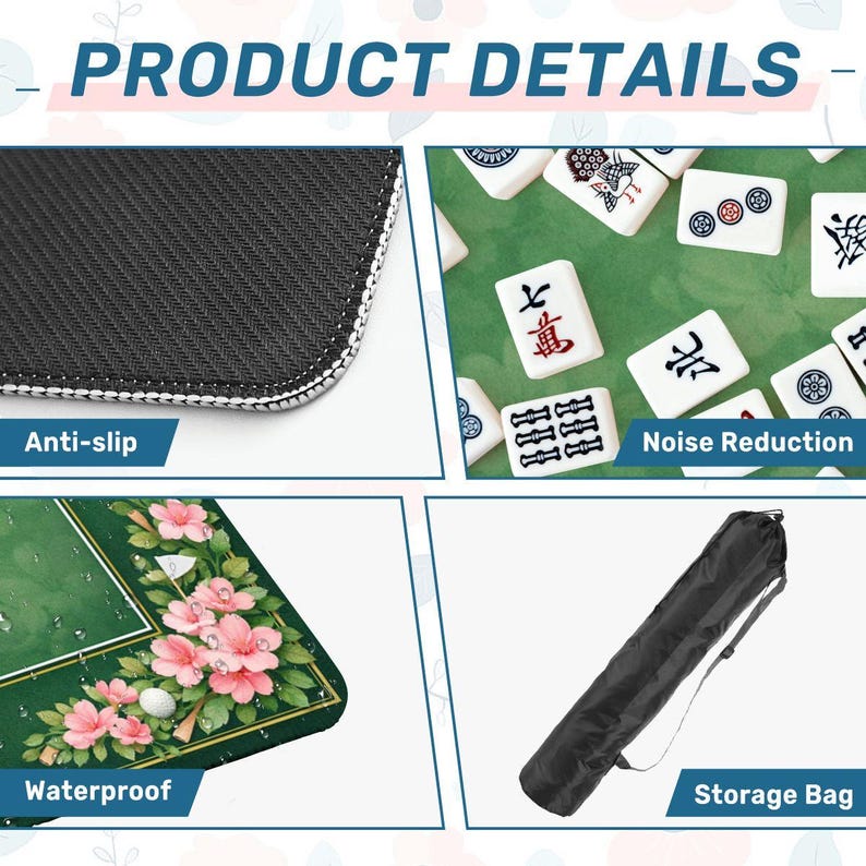 Azalea Mahjong Mat | Masters Inspired Golf Tabletop Game - Etsy