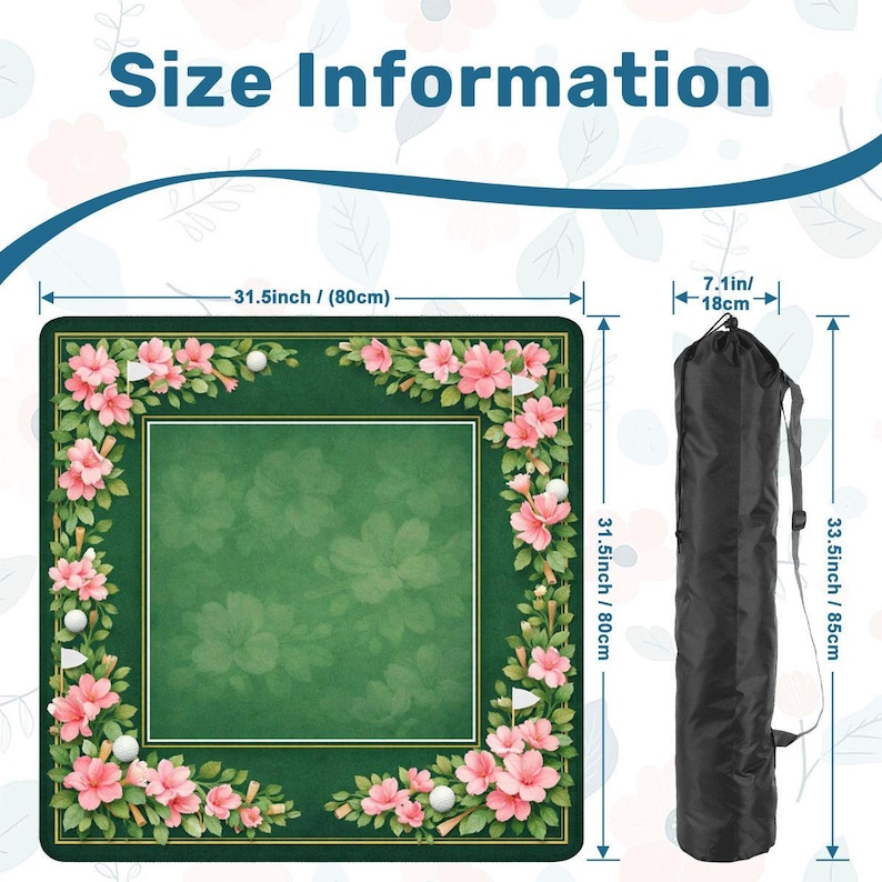 Azalea Mahjong Mat | Masters Inspired Golf Tabletop Game - Etsy