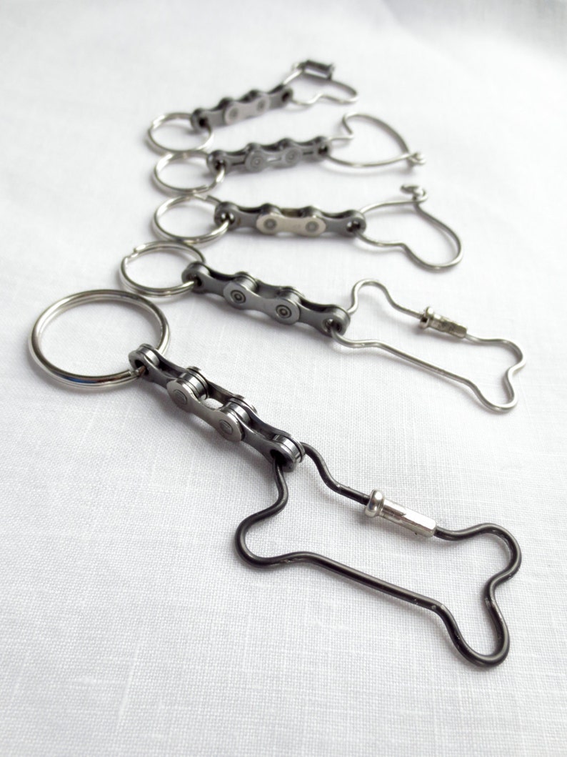 Key Chain Bicycle Spoke Dog Bone Stainless Steel Key Ring - Etsy