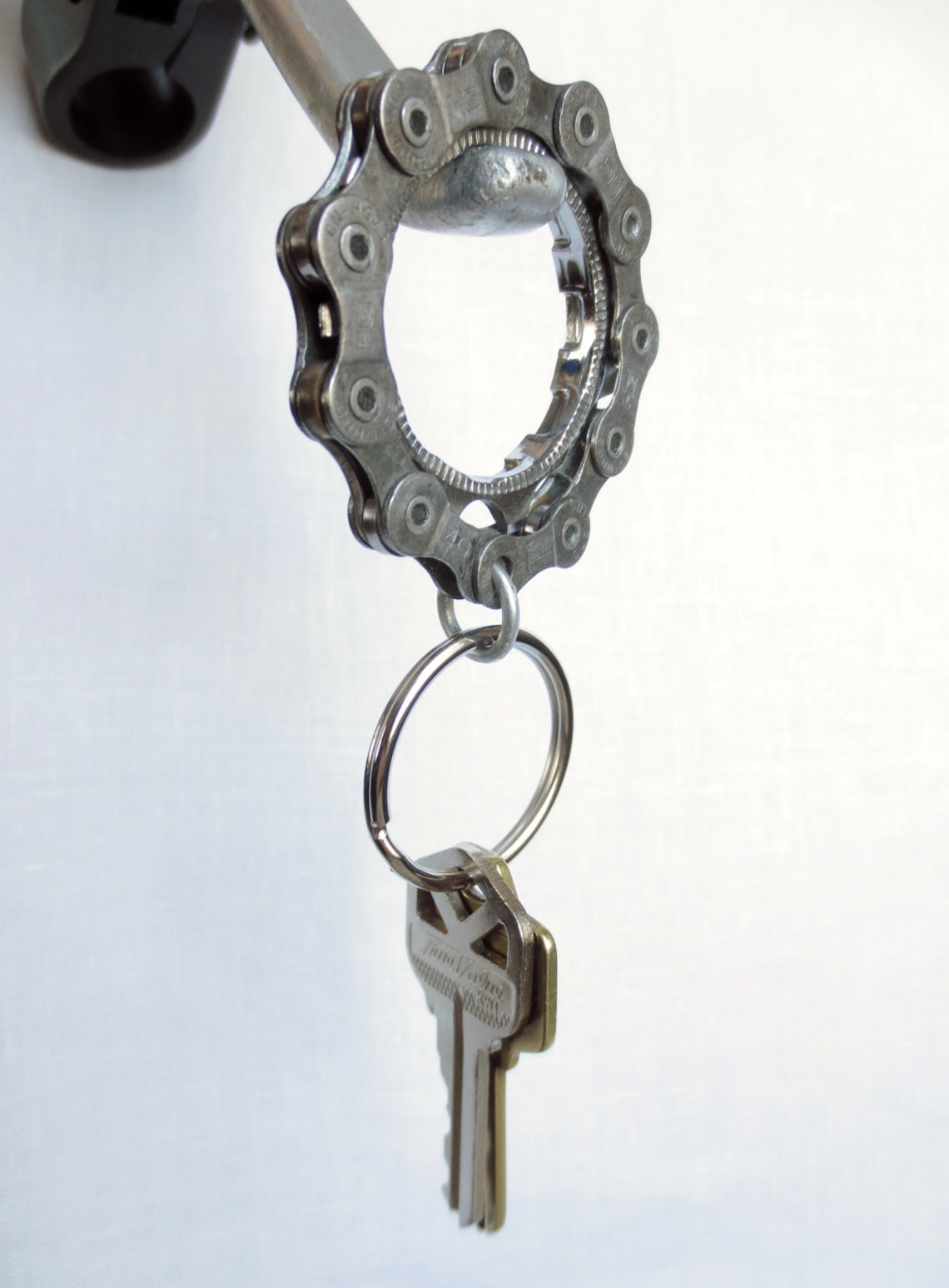 Key Ring Recycled Bicycle Gear Cog Industrial Style Key - Etsy