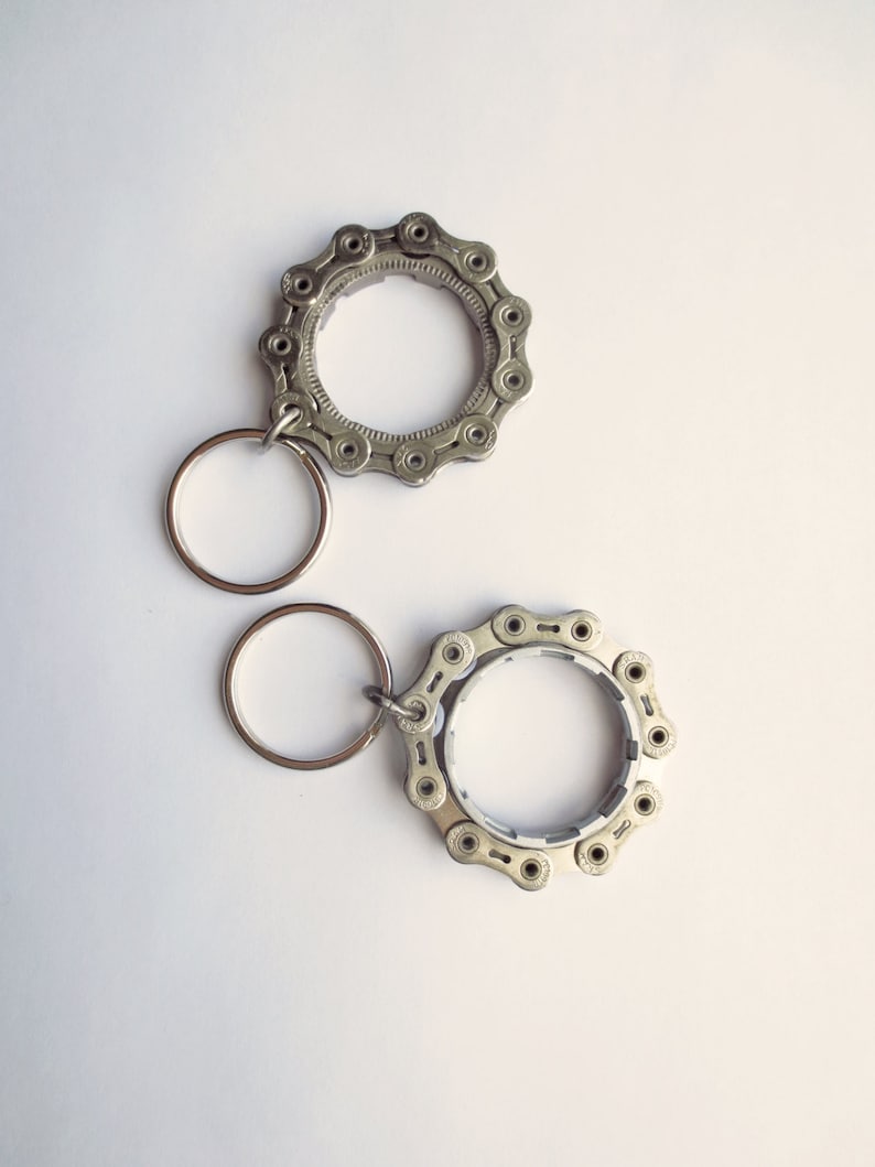 Key Ring Recycled Bicycle Gear Cog Industrial Style Key - Etsy