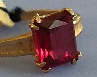Faux ruby ring | Etsy