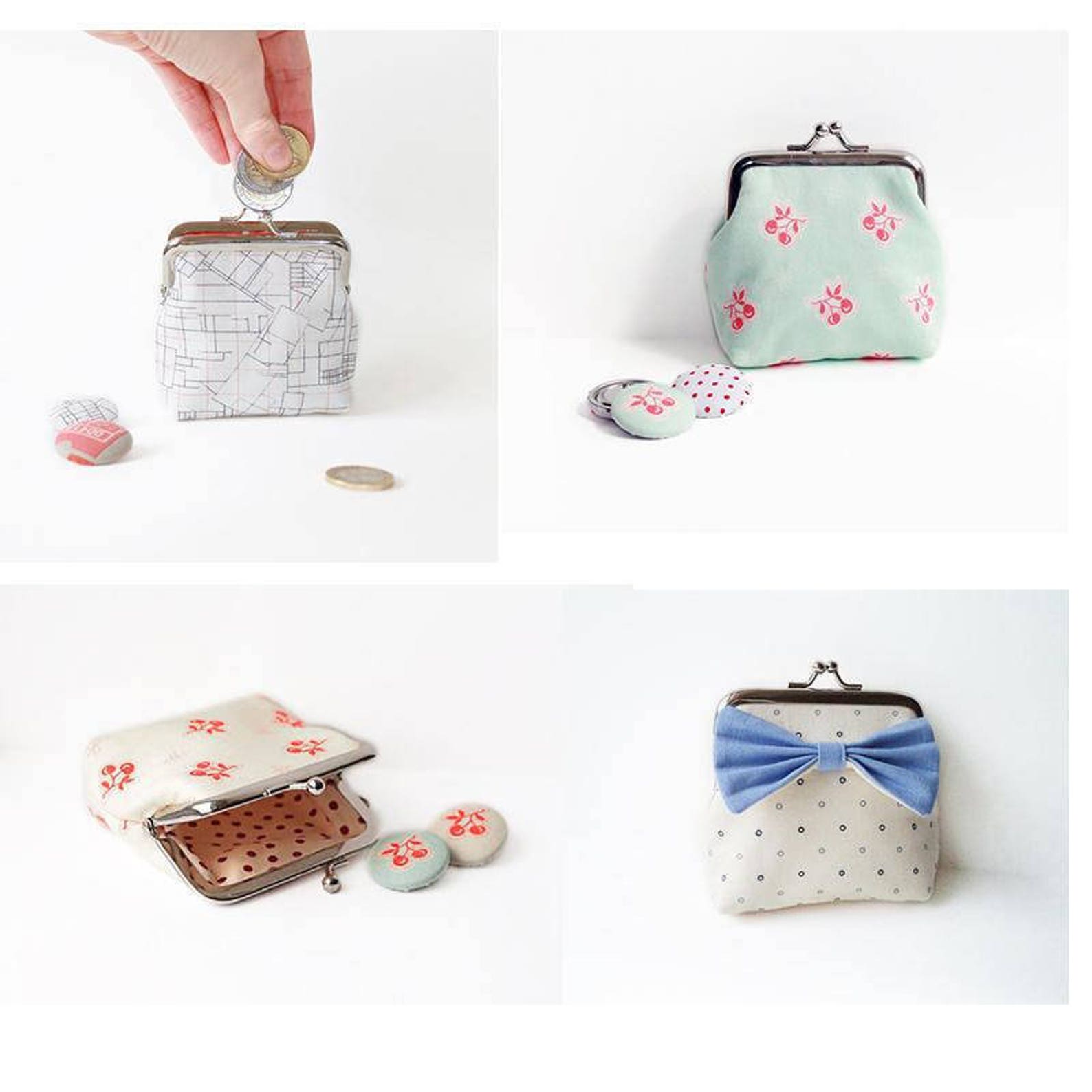 Coin Frame Purse Pattern, Pdf Sewing Pattern for Metal Frame Pouch ...