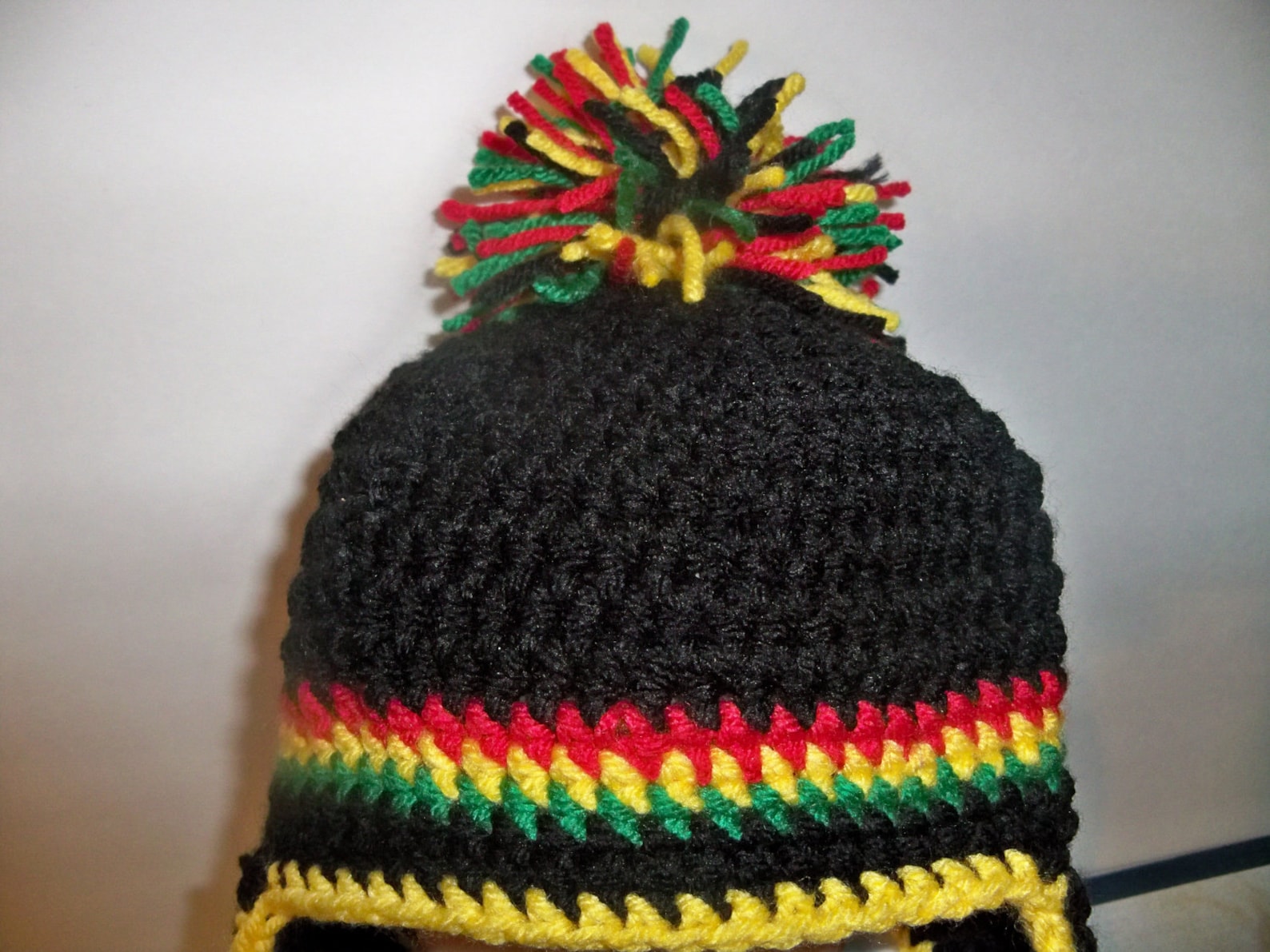 Crocheted Rasta Baby Flapper Beanie - Etsy