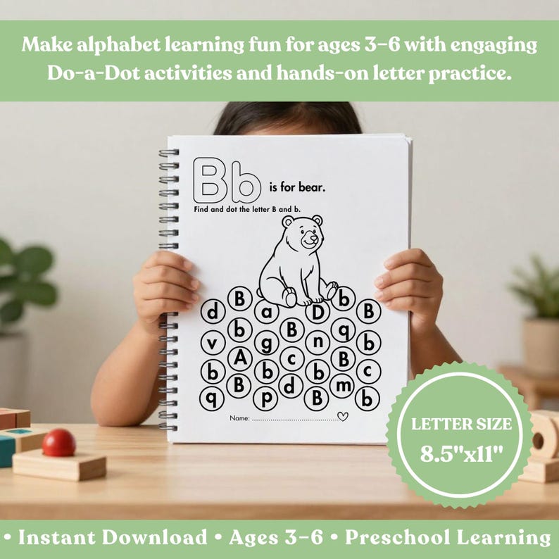A-Z Alphabet Dot Marker Worksheets, Preschool Activity Pages (digital ...
