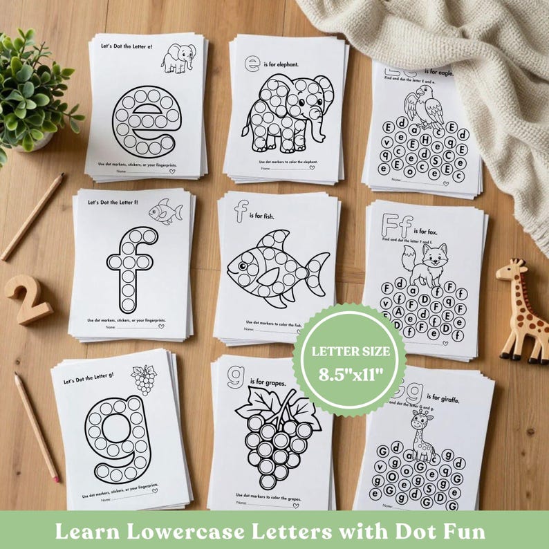 A-Z Alphabet Dot Marker Worksheets, Preschool Activity Pages (digital ...