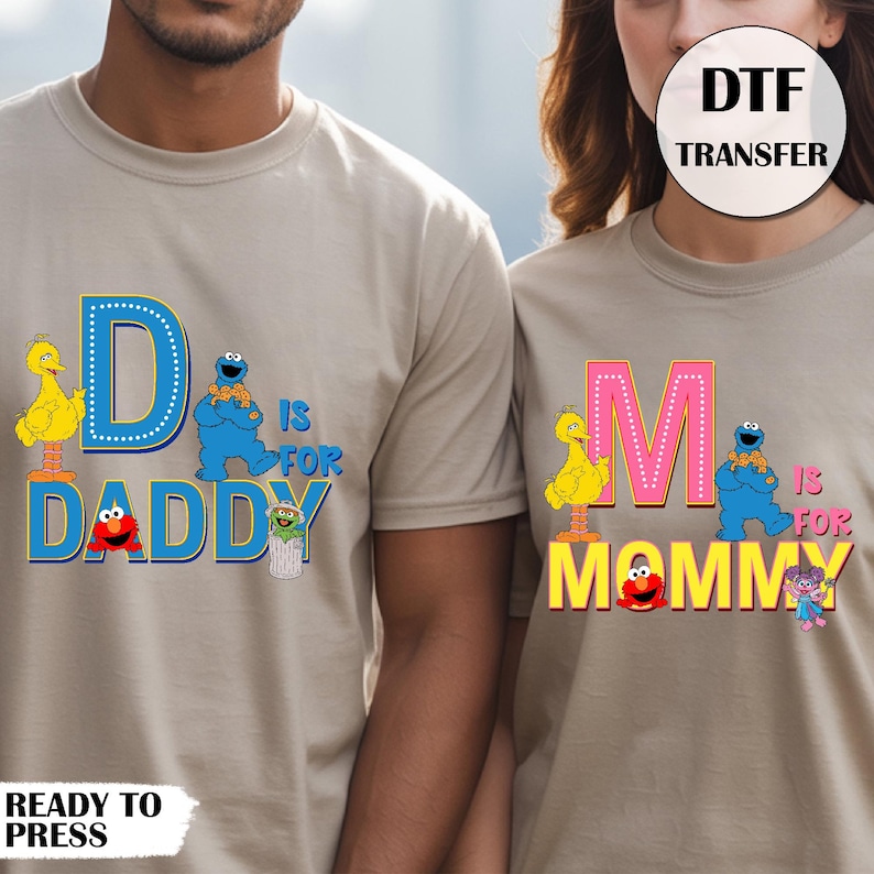 Custom Monster Mommy Daddy DTF Transfer, Matching Family Ready to Press ...