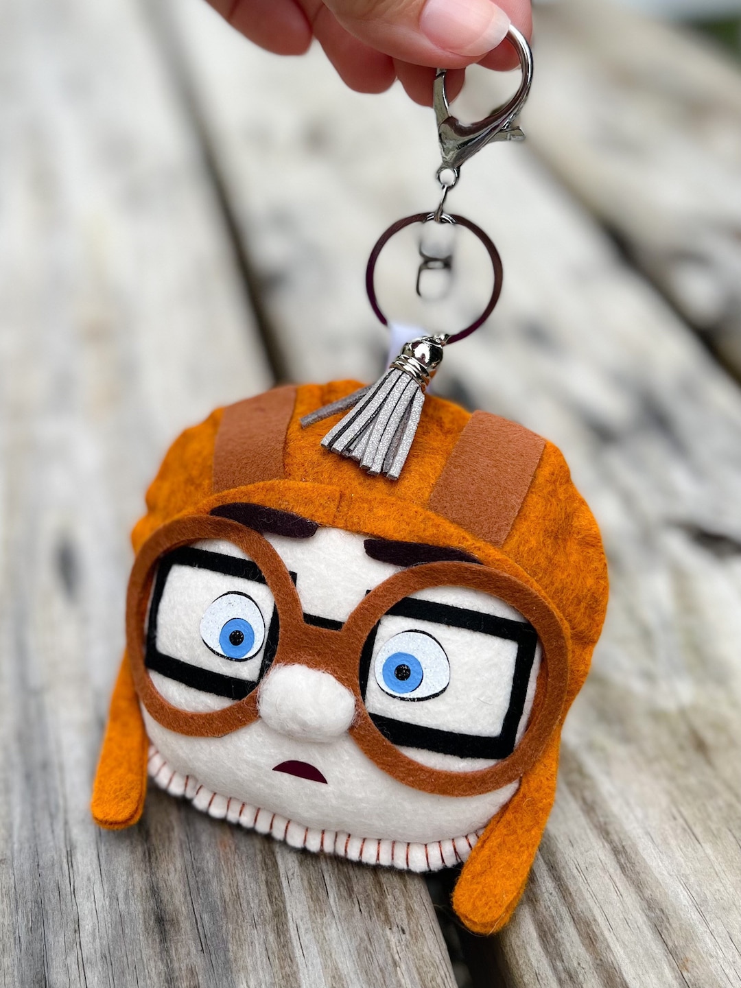 Pixar up Carl Keychain , Hand Made Keychain for Backpack | Tsum Tsum ...