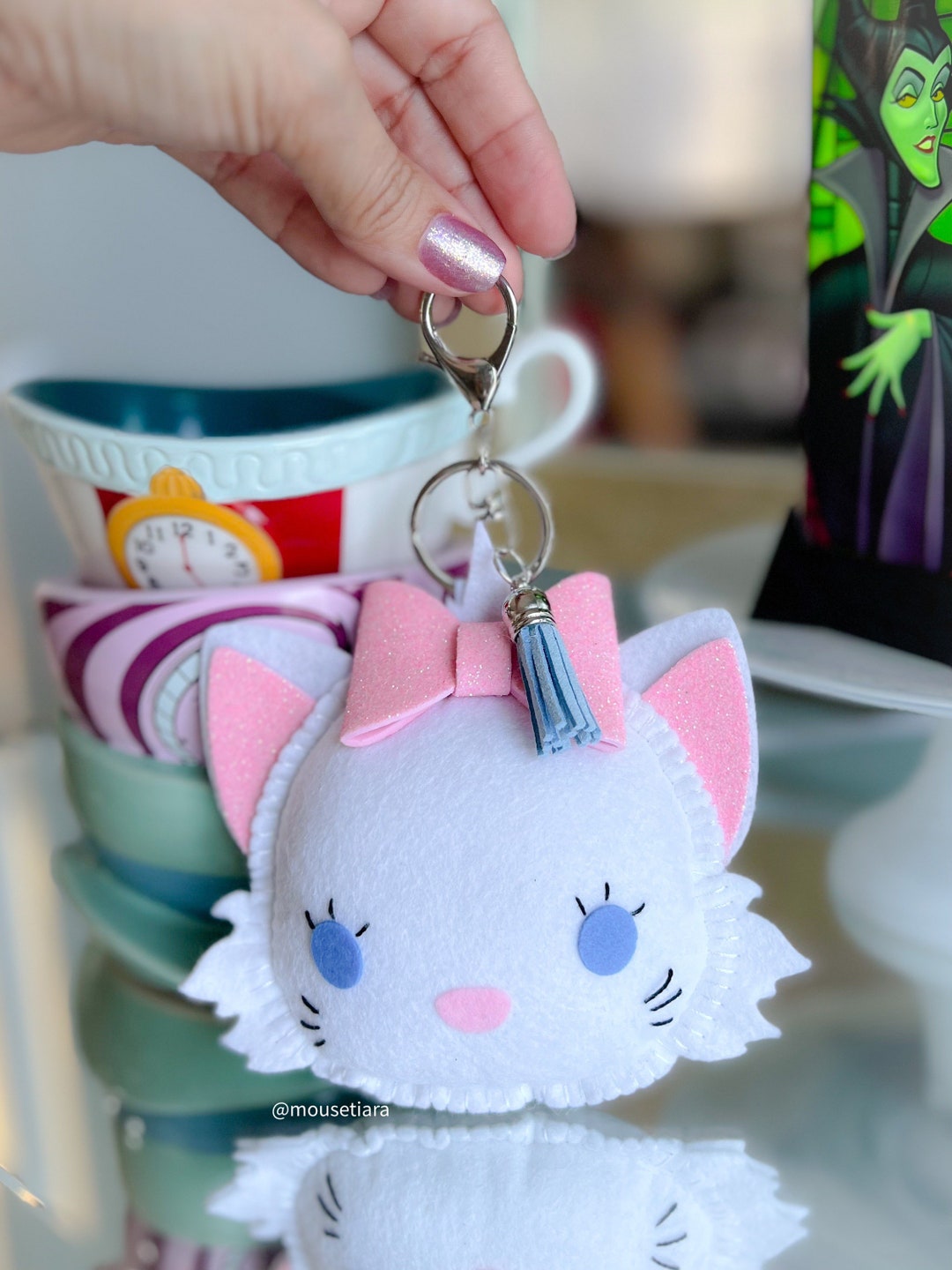 Aristocats Marie , Hand Made Keychain for Disney Mini Backpack Matching ...