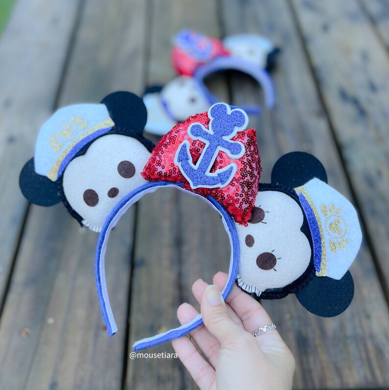 Orejas de Disney Cruise Ship Captain Red Mickey Ears Minnie ear ...