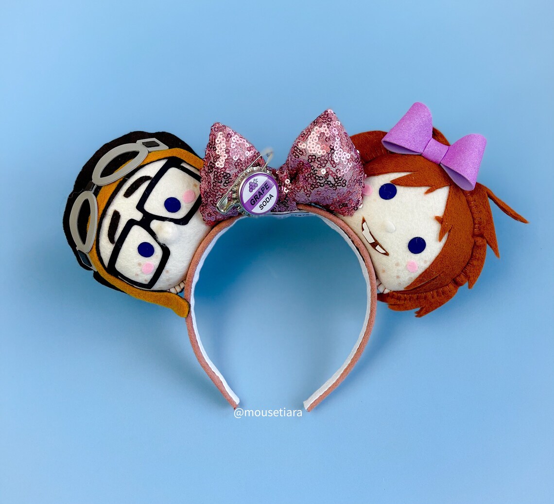 Mickey Ears Disney Pixar up Ears Carl and Ellie Disney Parks - Etsy