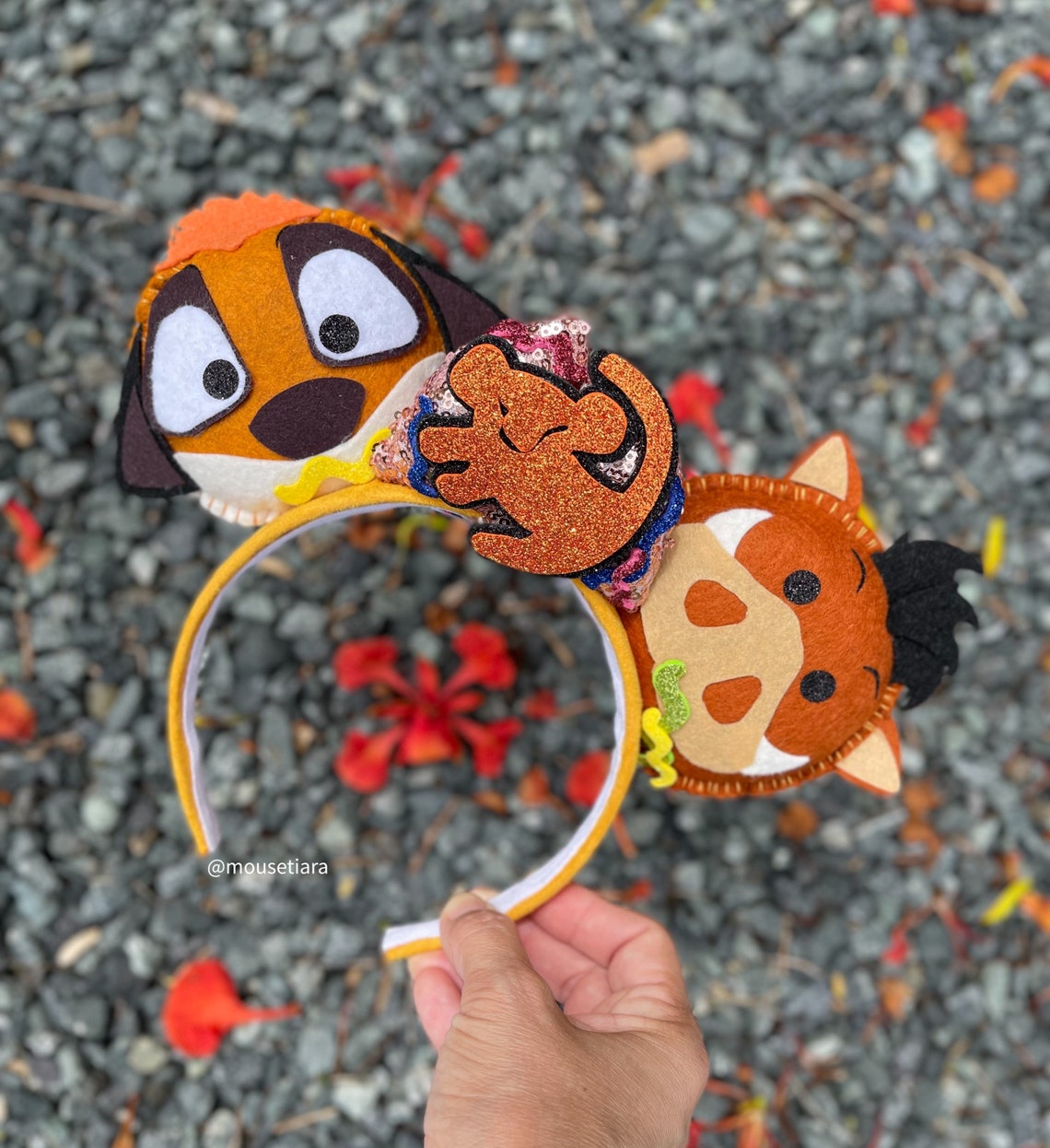 Mickey Ears Lion King Pumba Timon Mouse Ears Headband Jungle | Etsy