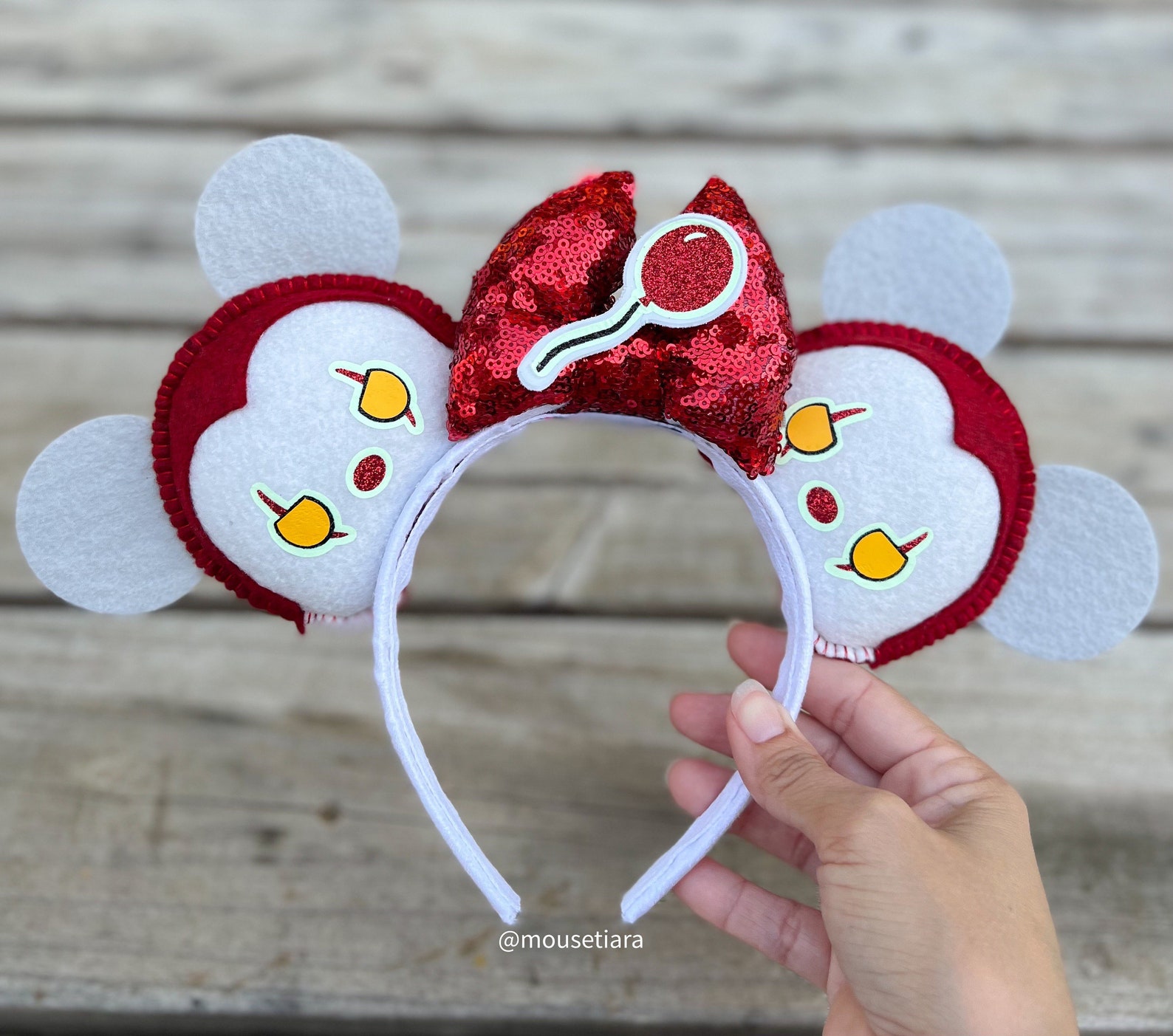 Disney Ears Pennywise Clown IT Horror Glow in the Dark Mickey - Etsy
