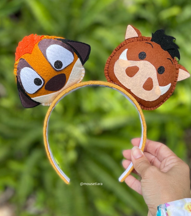 Mickey Ears Rey León Pumba Timon Mouse Ears No Bow Headband - Etsy México