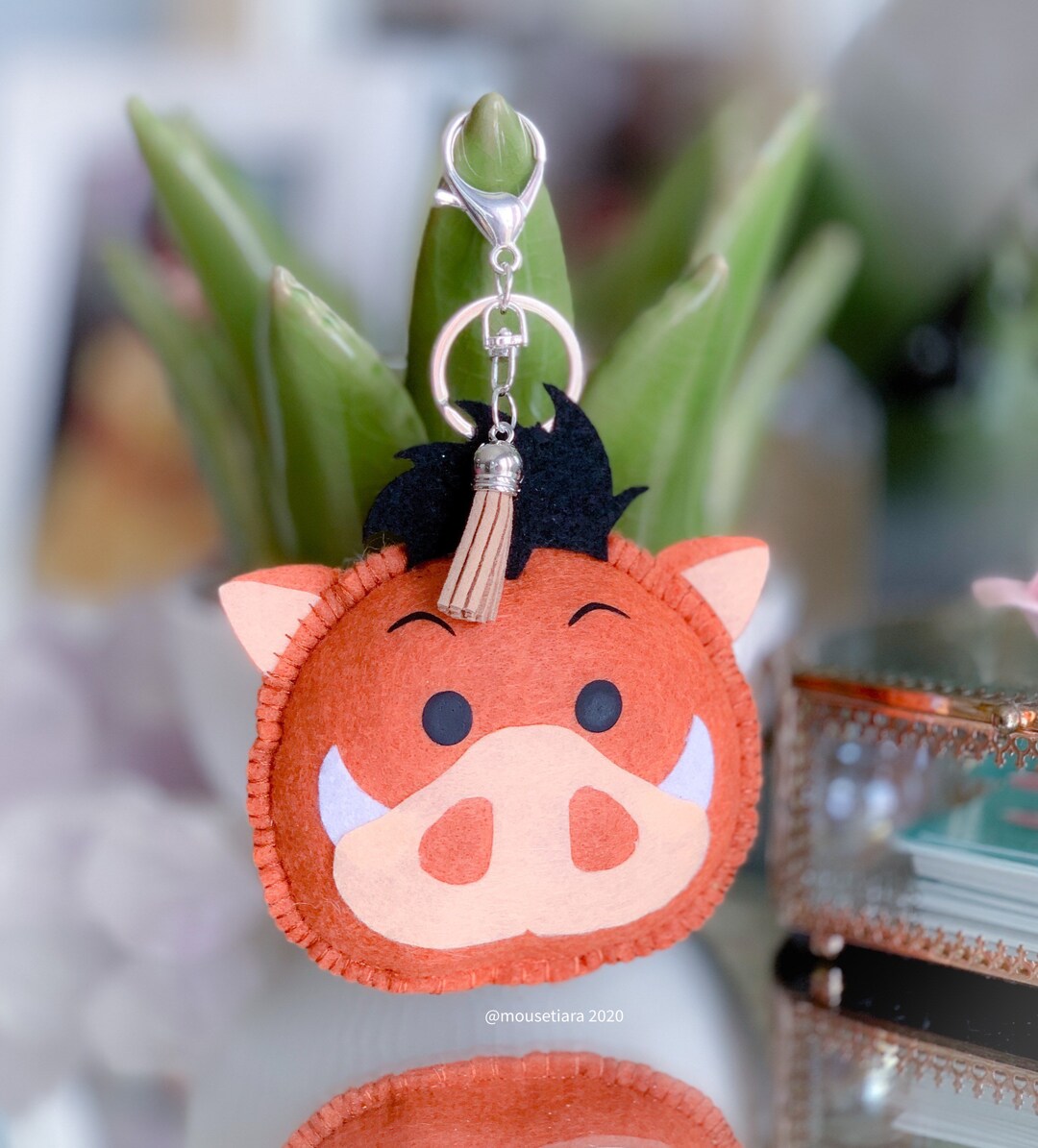 Lion King Pumba , Hand Made Keychain Bag Charm. Matching Mickey Ears ...