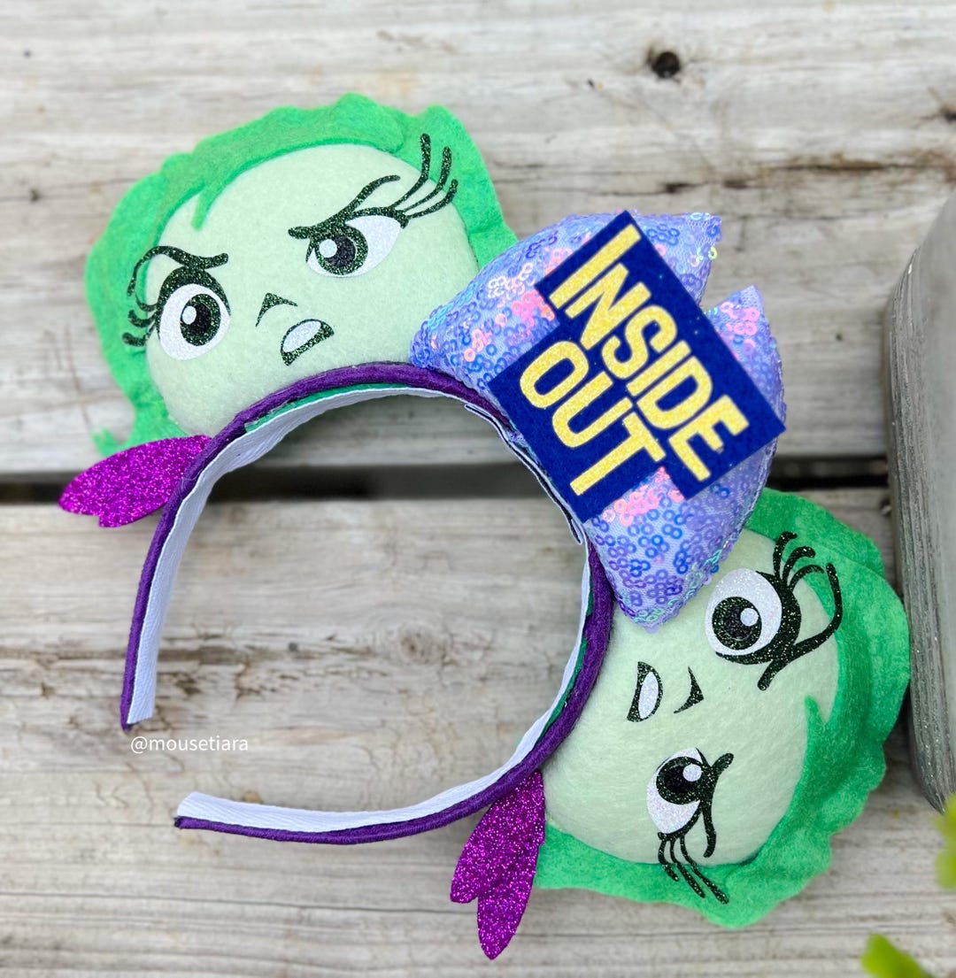 Inside Out Disgust Envy Mickey Ears | Anxiety | Core Memory Headband ...