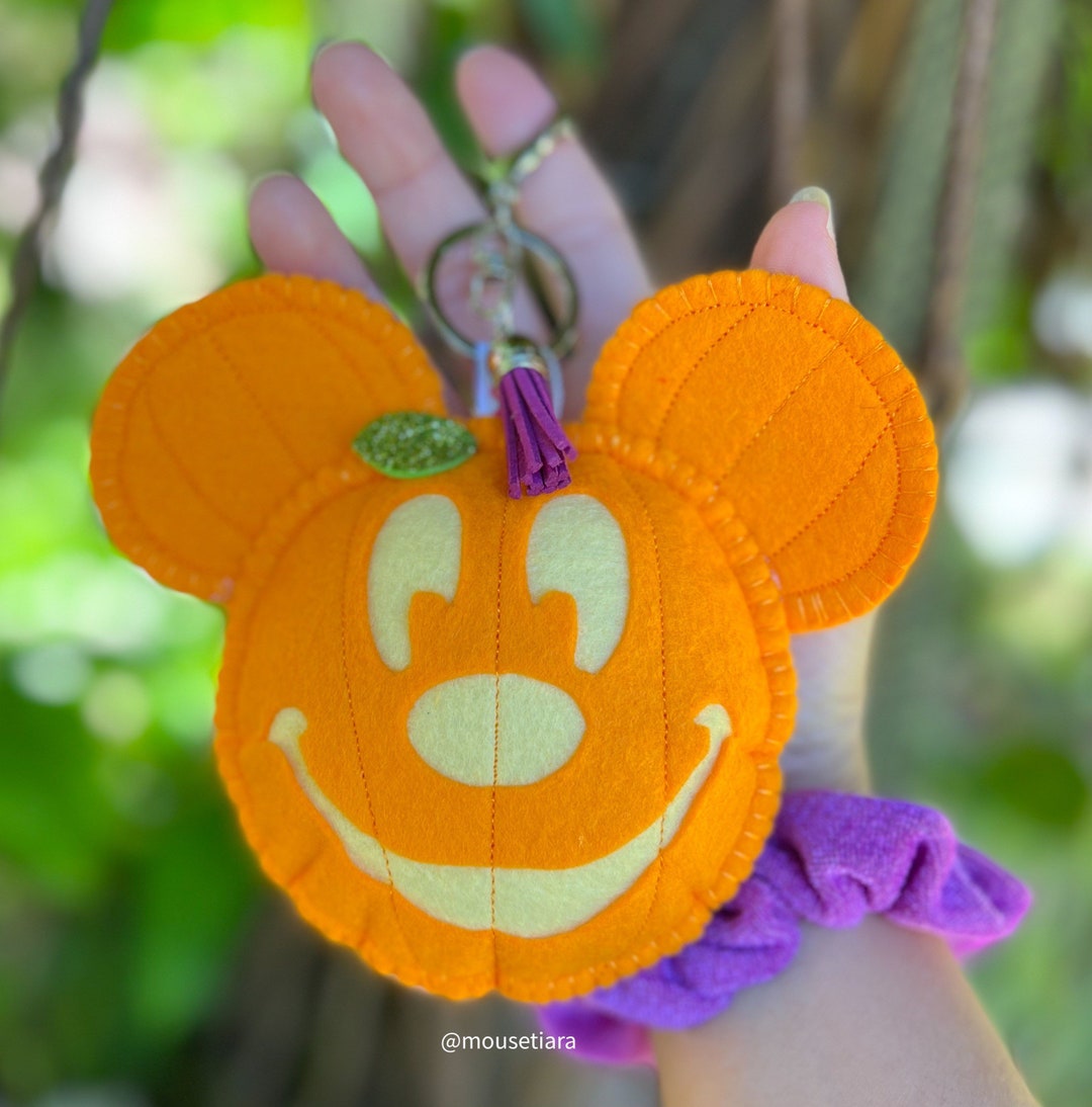 Orange Pumpkin Mickey Hand Made Keychain Bag Charm | Matching Mickey ...
