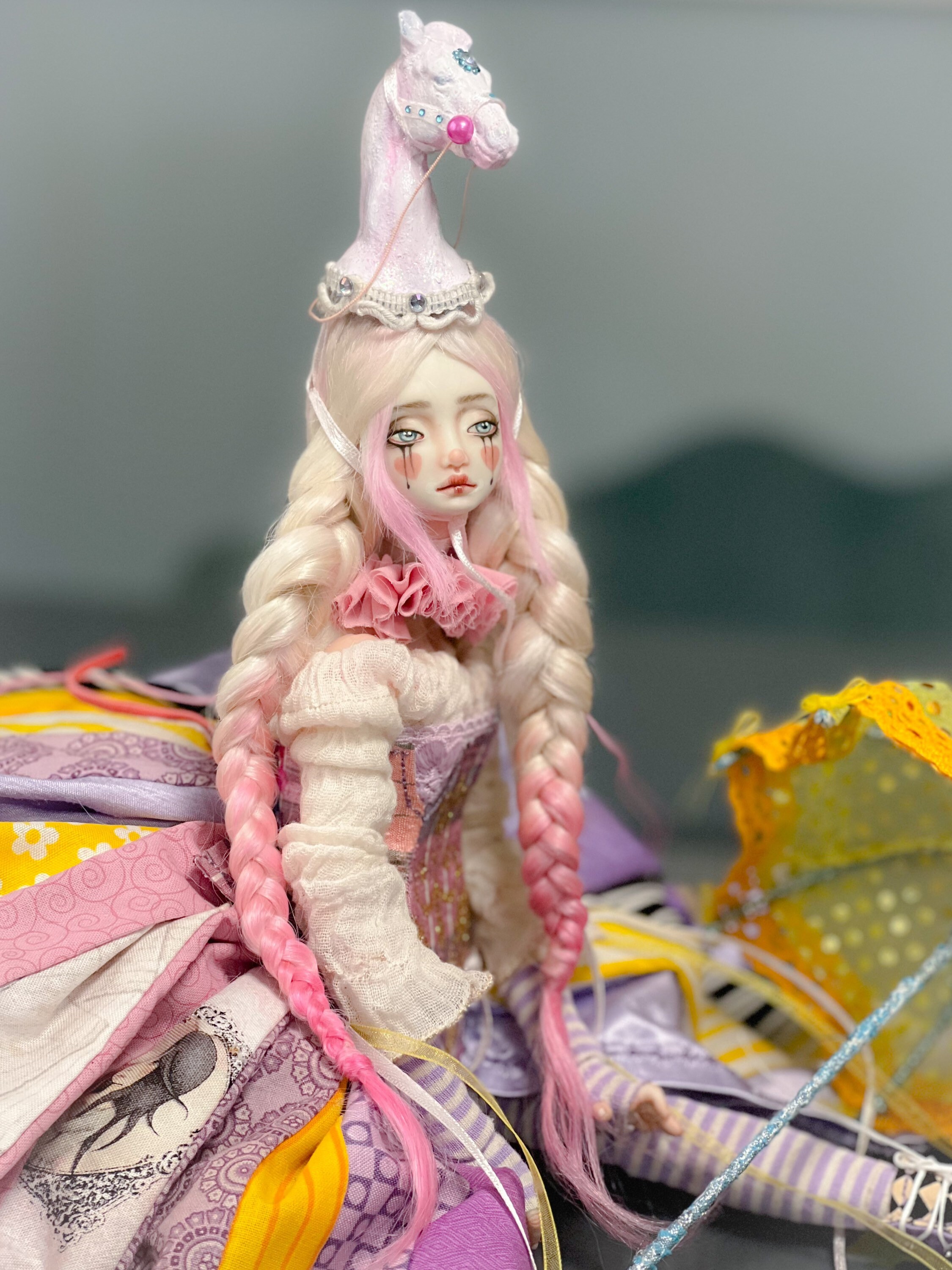 Ooak BJD Doll Full Set Clown Porcelain BJD Doll Made to Order - Etsy