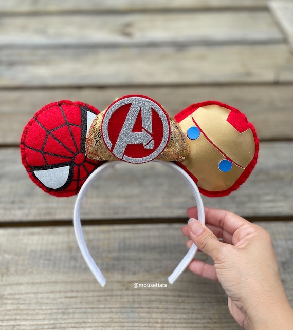 Mickey Ears Marvel Avengers Campus Spiderman Ironman Spider - Etsy