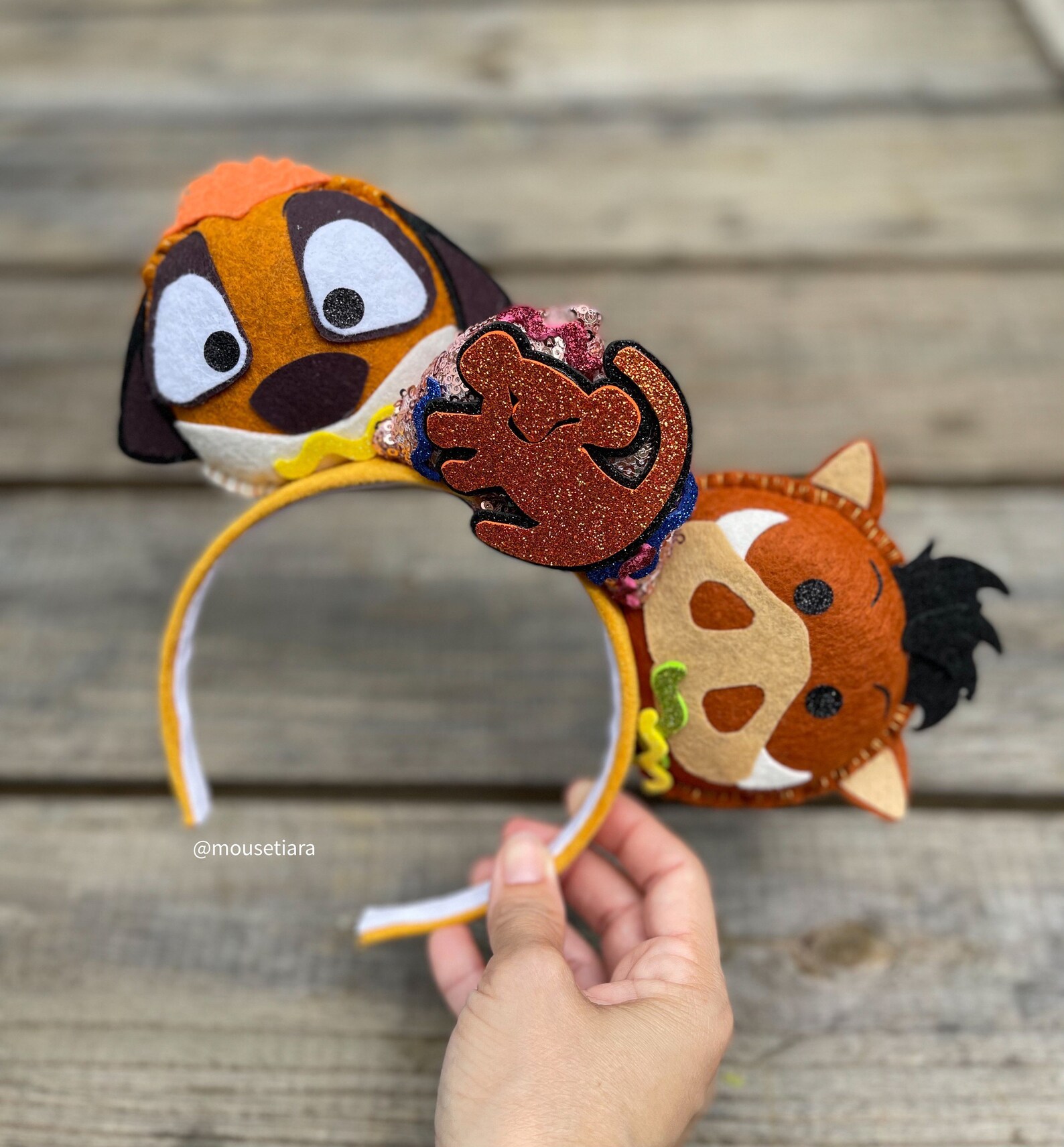 Mickey Ears Lion King Pumba Timon Mouse Ears Headband Jungle - Etsy