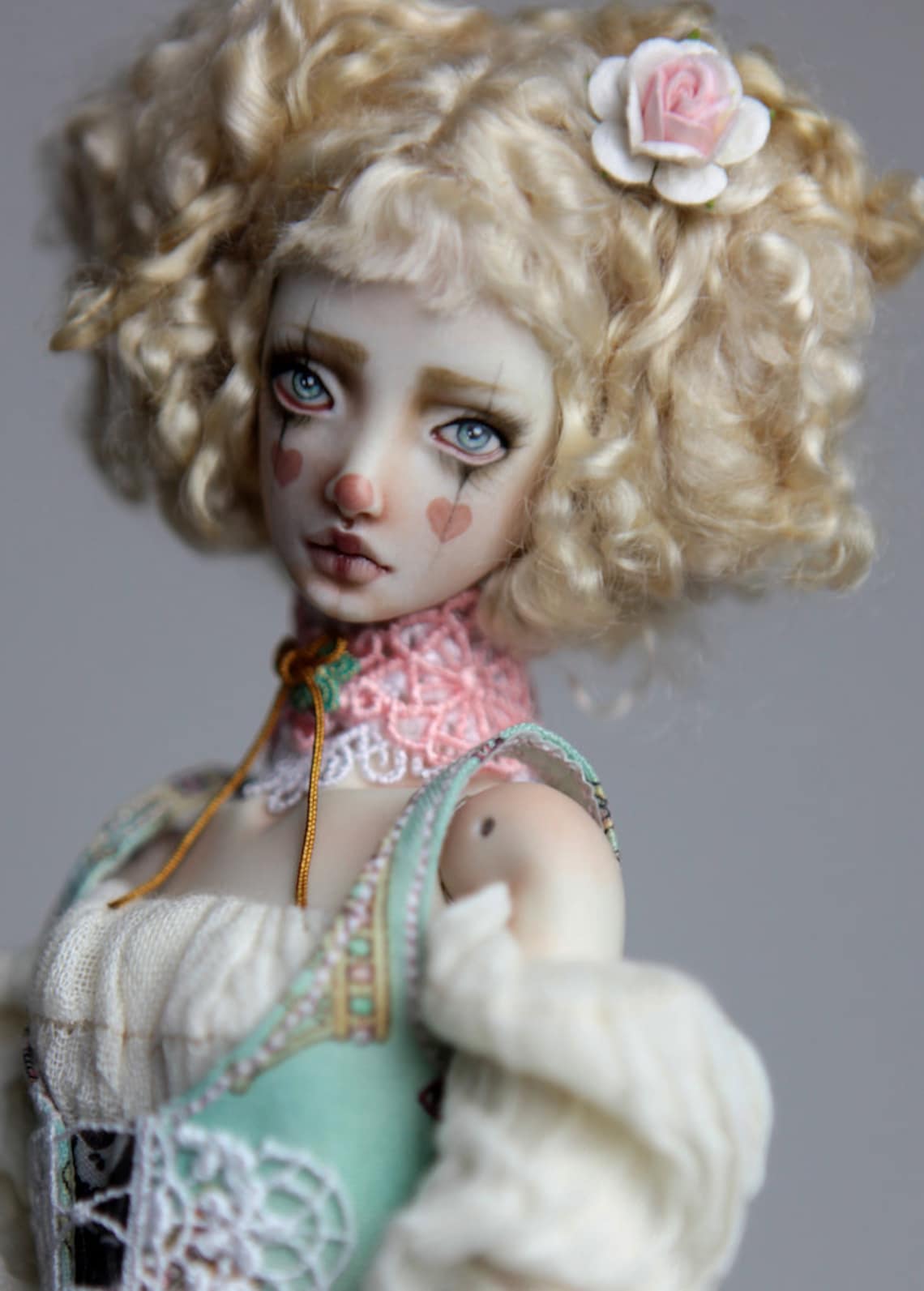 Ooak BJD Doll Full Set Clown Porcelain BJD Doll Made to Order - Etsy