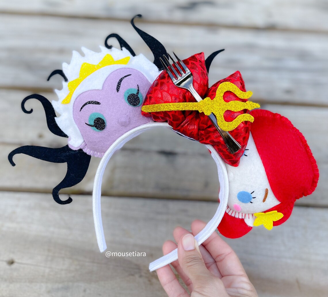 Mickey Ears the Little Mermaid Ariel Ursula Minnie Mouse | Etsy