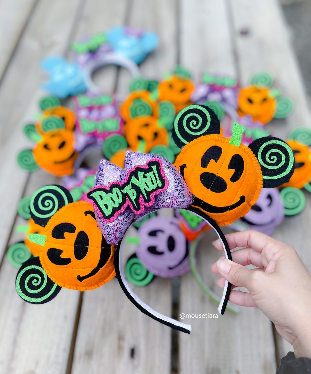 Disney Ears Mickey Ears | Orange and Black Pumpkin Mickey Mouse Ears ...