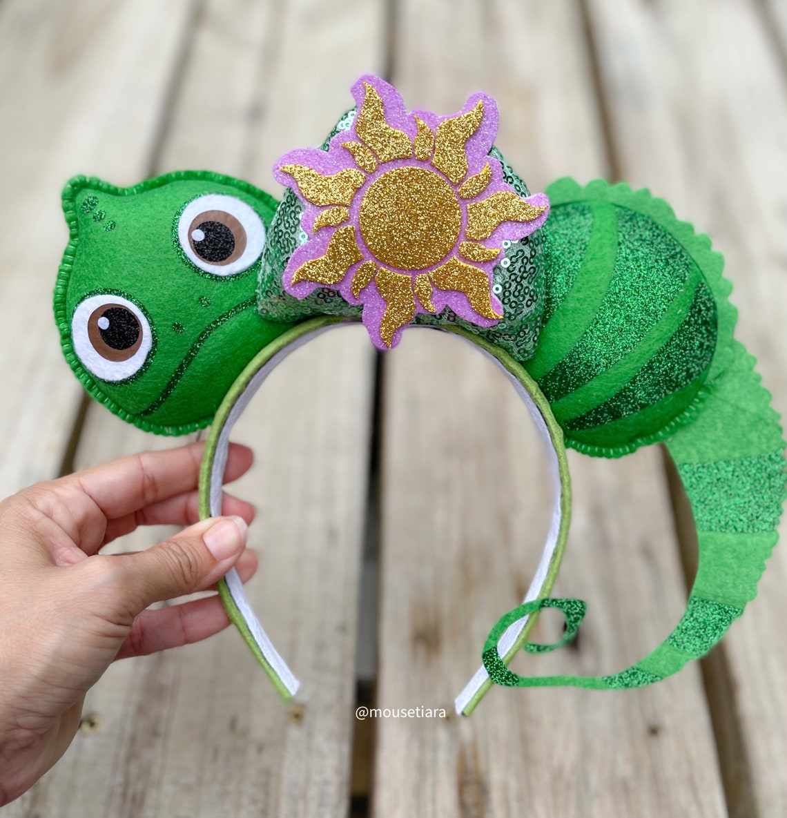 Mickey Ears Tangled Pascal the Chameleon Inspired Mickey Mouse | Etsy